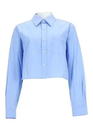 Alexander Wang Cropped Logo Shirt - Blue