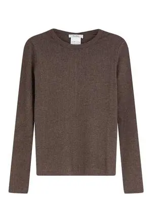 Max Mara Mxmsalmone Lyocell And Silk T-shirt - Multicolor