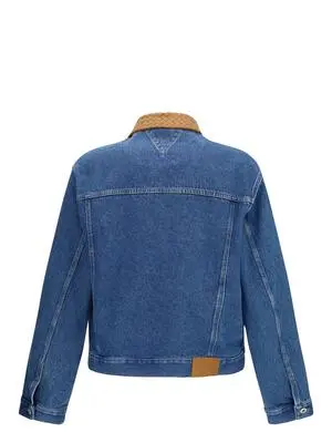 Bottega Veneta Intreccio Denim Jacket - Blue
