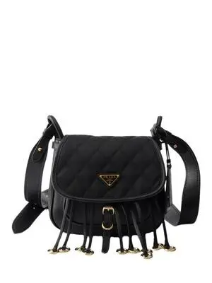 Prada Quilted Re-nylon And Leather Corsaire Shoulder Bag - Black