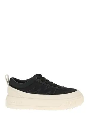 Moncler Altive Sneakers In Nubuck And Suede - Black