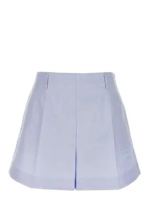 Givenchy Cotton Embroidered Shorts - Blue
