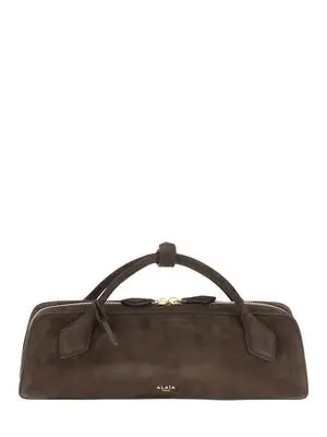 Alaïa Le Teckel Suede Clutch Bag - Brown