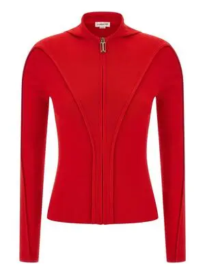 Victoria Beckham Hooded Cardigan - Red