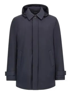 Herno Removable Hood Parka - Blue