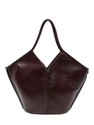 Hereu Leather Tote Bag - Red