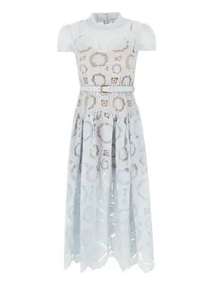 SELF-PORTRAIT Lace Midi Dress - Multicolor