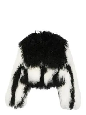 Attico Jackets Faux Fur & Shearling Jackets - Black