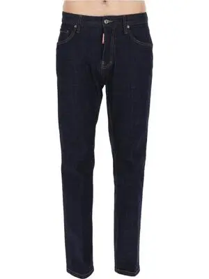 Dsquared2 Dark Wash Straight Leg Jeans - Blue