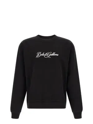 Dolce & Gabbana Logo Embroidery Sweatshirt - Black