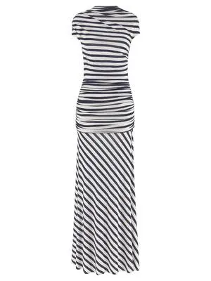 SELF-PORTRAIT Self Portrait Women 'Navy Stripe Jersey Maxi' Dress