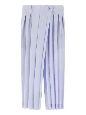 Issey Miyake Edge Ensemble Pleated Pants - Blue
