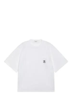 Versace Cotton Jersey T-shirt With Medusa Embroidery - White