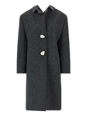 Prada Shetland Wool Coat - Gray
