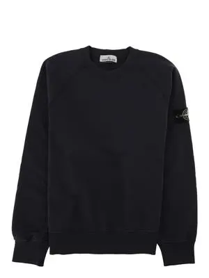 Stone Island Felpa Con Patch Logo - Blue