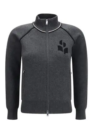 Isabel Marant Étoile Marant Lanya Logo And Zip Cardigan - Gray