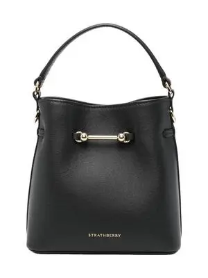 Strathberry STRATHBERRY Leather Bucket Bag Black