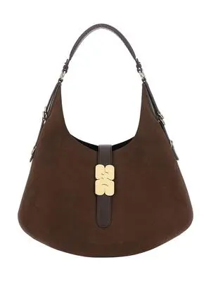 GANNI GANNI Suede Shoulder Bag Multicolor
