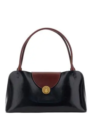 Versace Vivien' Shoulder Bag With Turn Lock Closure And Medusa Plaque In Leather For - Black