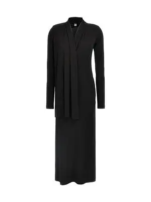 TOTEME Overlapped Jersey' Dress - Black