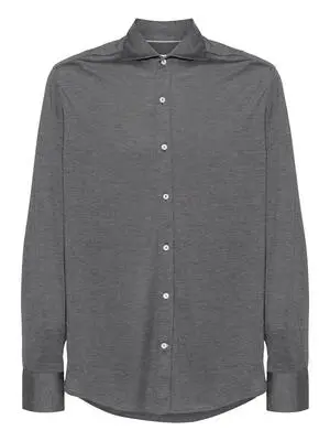 Brunello Cucinelli Silk And Cotton Blend Shirt - Multicolor