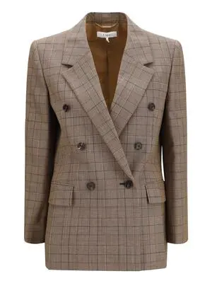 CHLOÉ Chloé Women Checked Double-Breasted Blazer