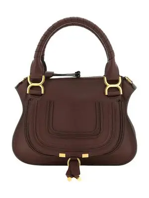 Chloé Marcie' Bag With Saddle Stitching - Brown