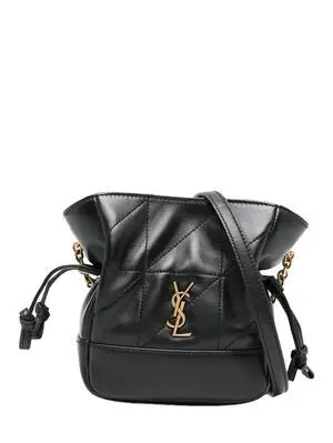 Saint Laurent Lambskin Bucket Bag - Black