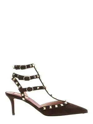 Valentino Garavani Suede Rockstud Pumps - Brown