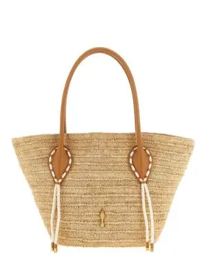 CHRISTIAN LOUBOUTIN Venus Basket Large Shopping Bag - Cream