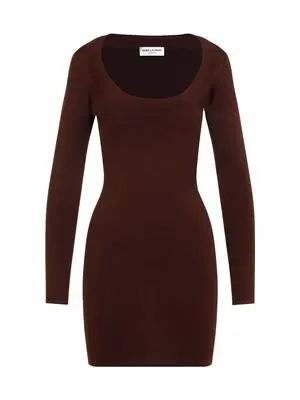 Saint Laurent Mini Dress - Brown
