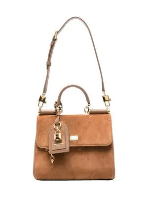 Dolce & Gabbana DOLCE & GABBANA Suede Tote Bag Brown
