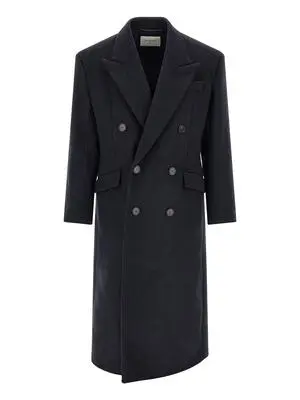 Saint Laurent Double-breasted Coat - Blue