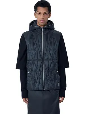 Moncler MONCLER Rick Owens Geocamo Flight Quilted Hooded Gilet Black