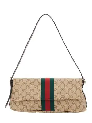 Gucci Madison' Beige Medium Shoulder Bag With Web Stripe In Gg Canvas For - Multicolor