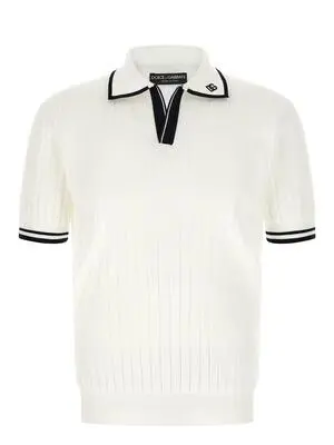 DOLCE & GABBANA Dolce & Gabbana Men Flat Ribbed Polo Shirt