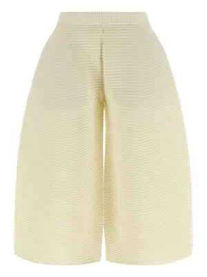 Issey Miyake Corrugated Knit Pants - White