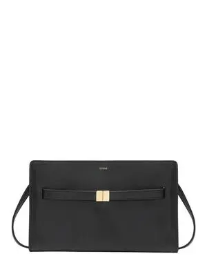TOTEME Crossbody Bag With Belt Detail In Pebbled Leather - Black