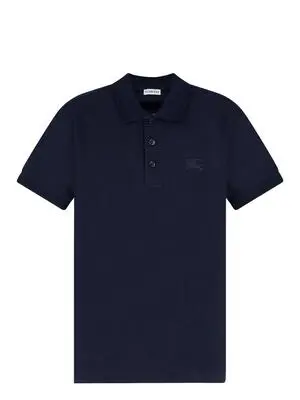Burberry Cotton Polo Shirt With Embroidered Logo - Multicolor