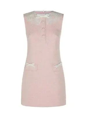 SELF-PORTRAIT Bouclé Mini Dress - Multicolor