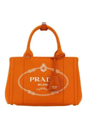 Prada Canvas Small Handbag - Orange