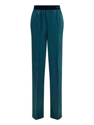TOM FORD Tom Ford Women Stretch Silk Satin Pants Blue