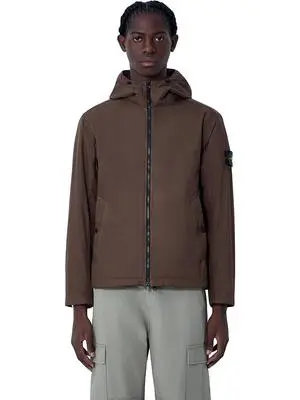 Stone Island Logo Patch Jacket - Brown