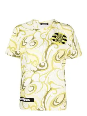 Raf Simons Abstract Pattern Print T-shirt - Yellow