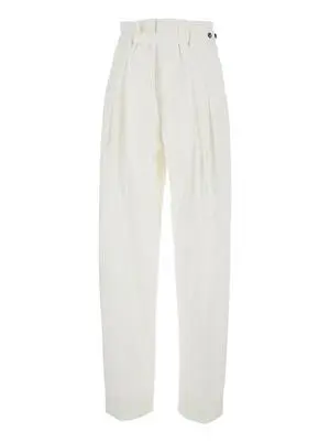 Bottega Veneta Cotton Tapered Leg Pants - Multicolor