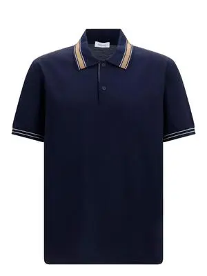 FERRAGAMO Cotton Piqué Polo Shirt - Blue