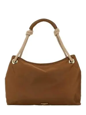 Prada Caramel Fabric Shopping Bag - Brown