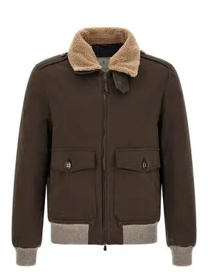 Brunello Cucinelli Waterproof Bomber Jacket - Brown