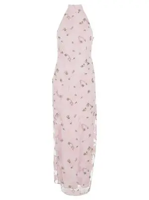 ROTATE BY BIRGER CHRISTENSEN Floral Open-back Long Dress - Multicolor