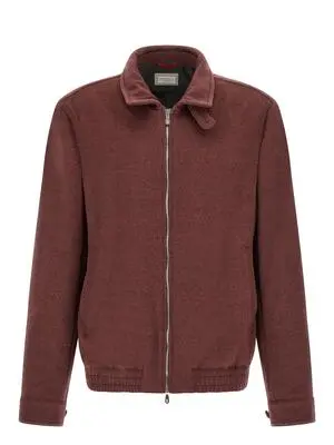 Brunello Cucinelli Virgin Wool Beaver Bomber Jacket - Multicolor